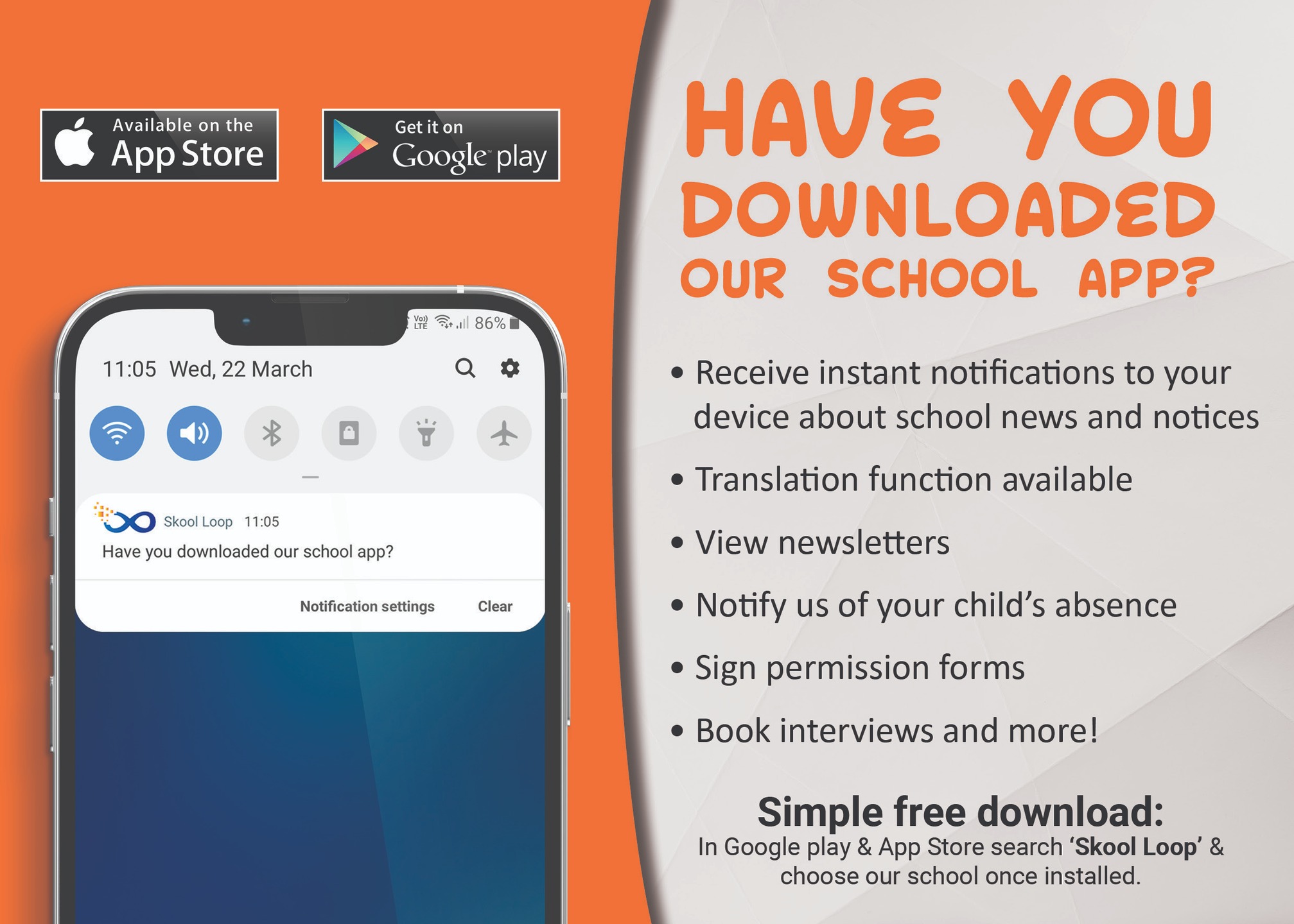 Skool Loop App – Dyer Street School